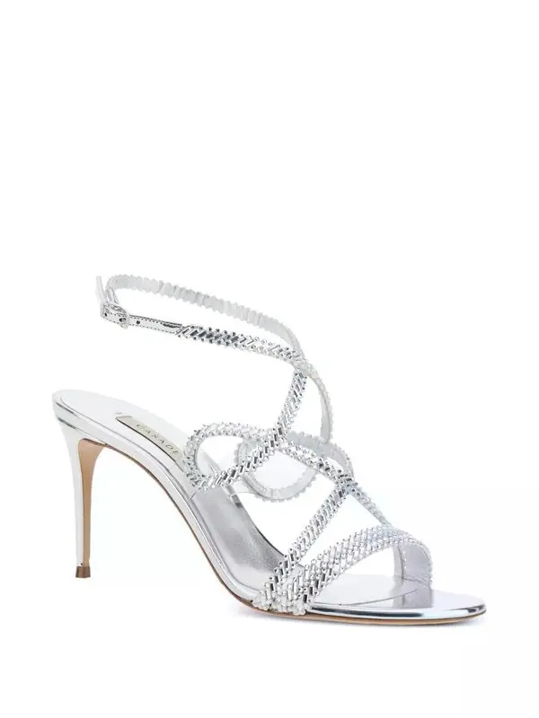 Casadei Josephine Julia Strap Sandals - Silver