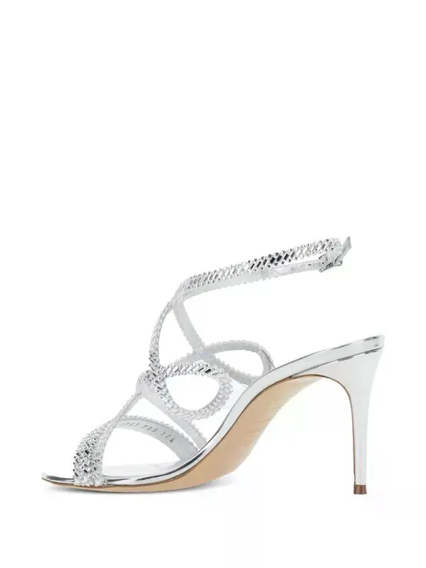 Casadei Josephine Julia Strap Sandals - Silver