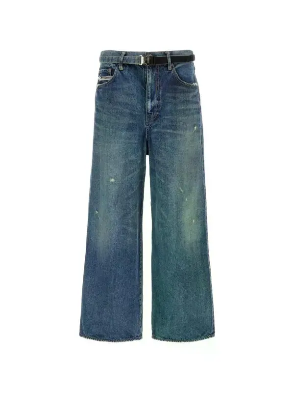 Sacai Denim Wide-leg Trousers