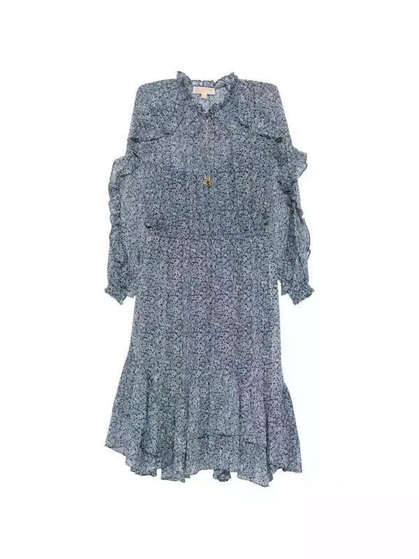 Michael Kors Floral Ruffle Midi Dress