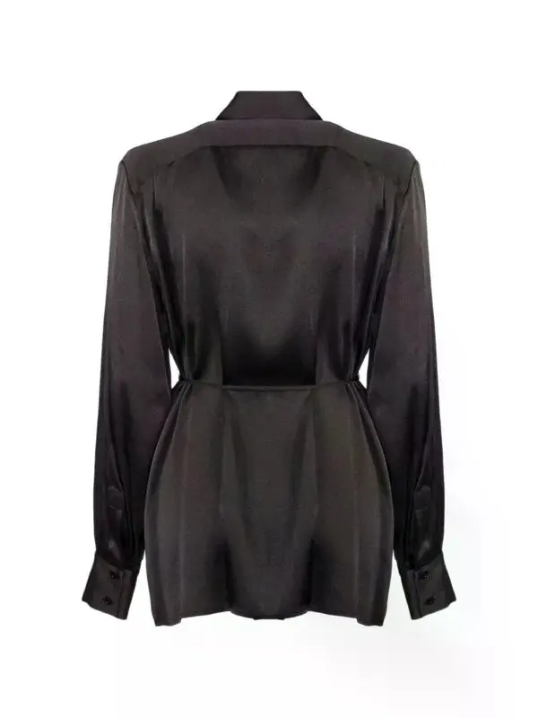 SEMICOUTURE Button-up Tie-belt Shirt