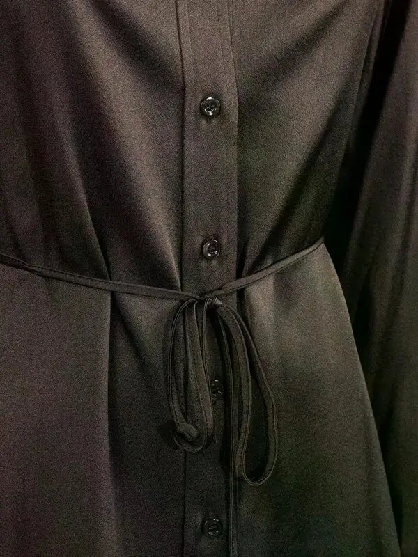 SEMICOUTURE Button-up Tie-belt Shirt