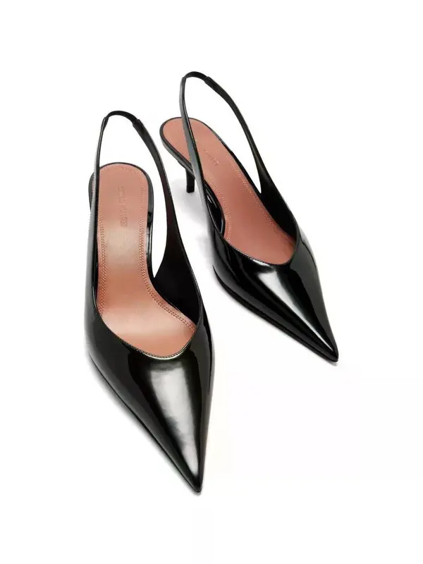 Amina Muaddi Anok Slingback Pumps - Black