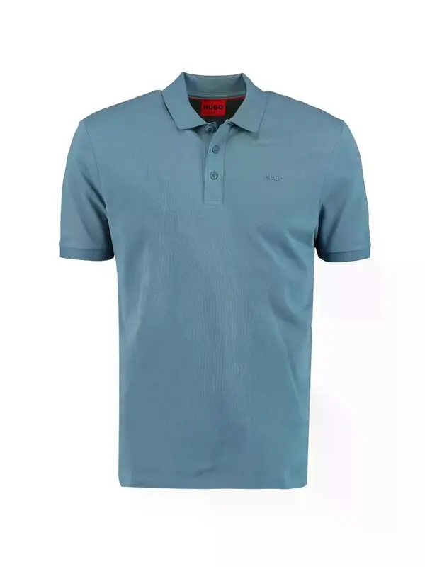 Hugo Logo-detail Polo Shirt - Blue