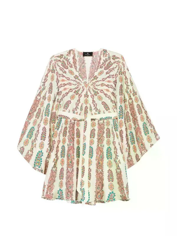 Etro Paisley-print Dress - Neutrals
