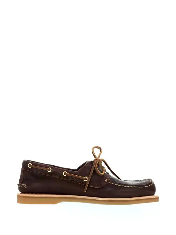 Timberland Lace-up Leather Boat Shoes - Brown