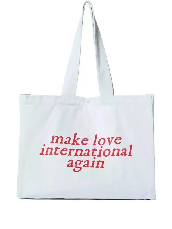 ACMH X LOVE INTERNATIONAL Logo-motif Tote Bag