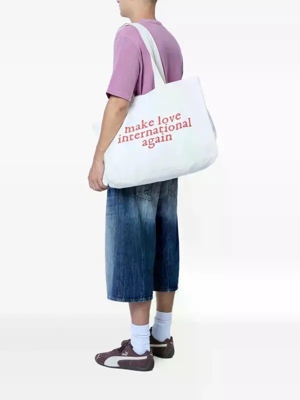 ACMH X LOVE INTERNATIONAL Logo-motif Tote Bag