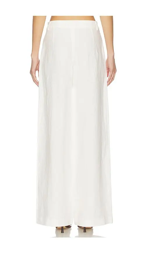 Bardot Serafina Linen Mid Rise Wide Leg Trouser