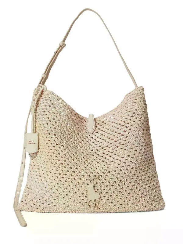 Polo Ralph Lauren Crochet Horse Cross Body Bag - Neutrals