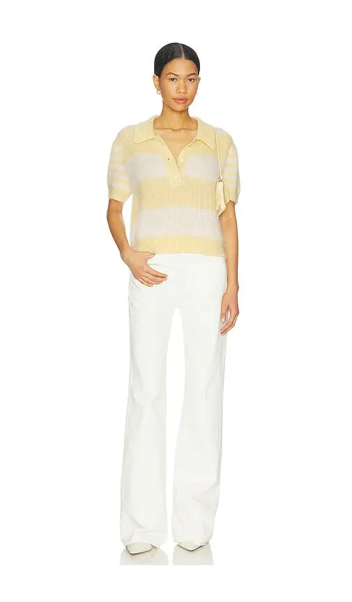ALLSAINTS Clem Polo Tee - Lemon