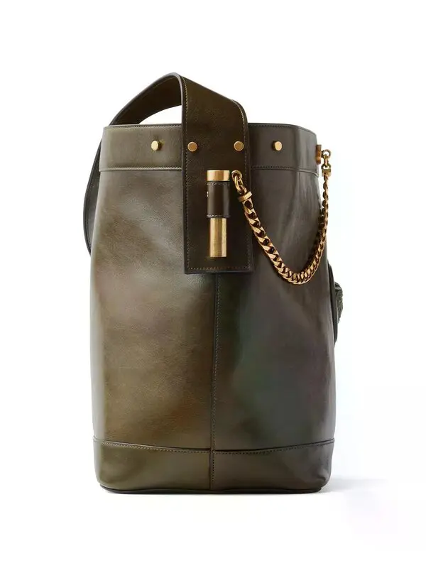 Versace Medusa Cameo Large Leather Bucket Bag