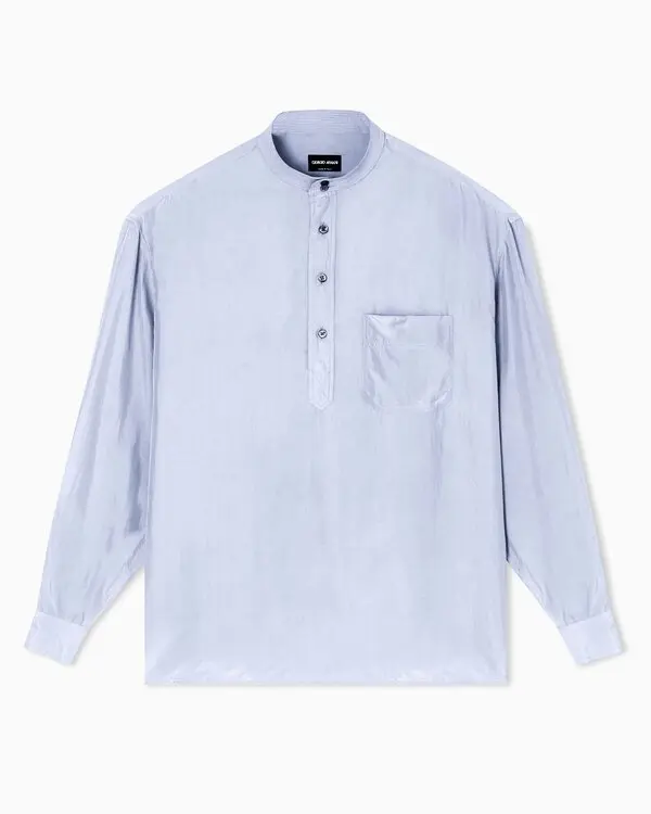 Giorgio Armani Silk Habotai Shirt - Grey
