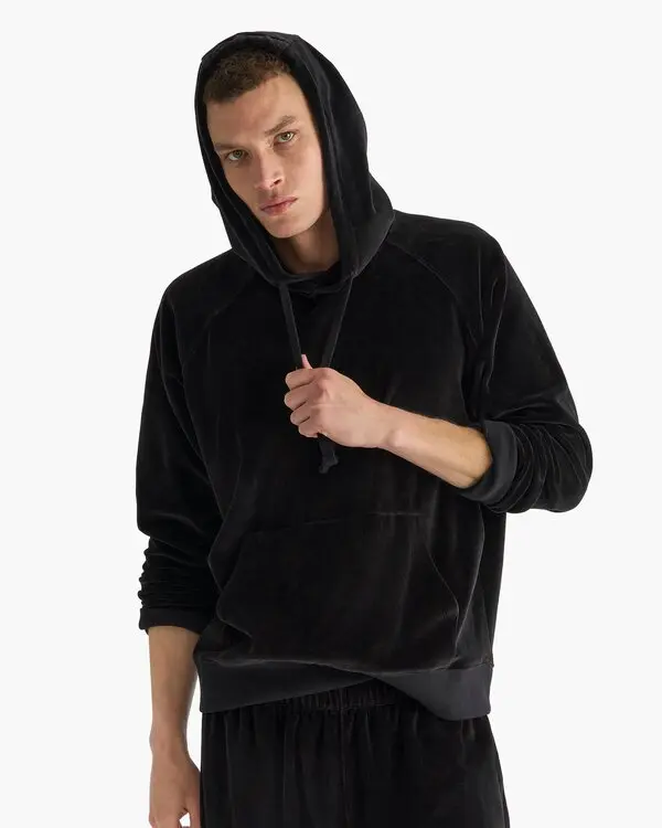 ATM Anthony Thomas Melillo Velour Raglan Pullover Hoodie