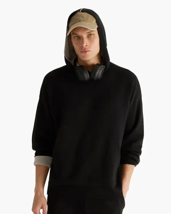 ATM Anthony Thomas Melillo Cotton Cashmere Plaited Oversized Hoodie