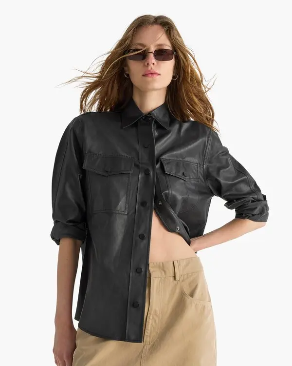ATM Anthony Thomas Melillo Leather Shirt Jacket