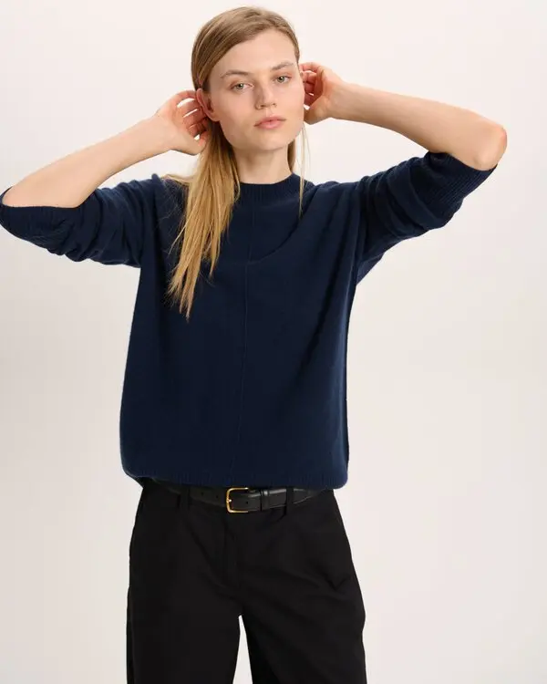 ATM Anthony Thomas Melillo Cashmere Crew Neck Sweater - Midnight