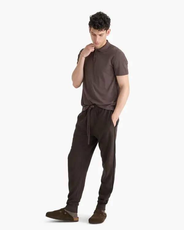 ATM Anthony Thomas Melillo Pima Cotton Sweatpants With Contrast Stripe - Dark Chocolate