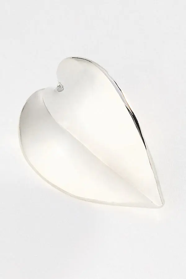 Anthropologie Leaf Drop Earrings - Silver