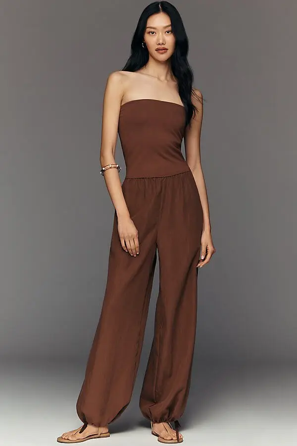 Maeve Strapless Twofer Jumpsuit - Carafe