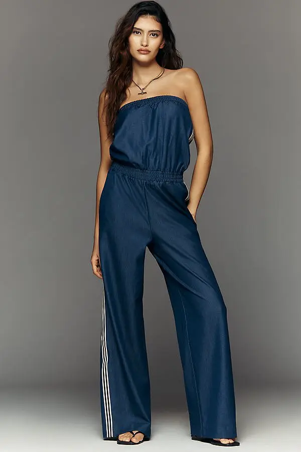 BISHOP + YOUNG Strapless Track Romper - Indigo