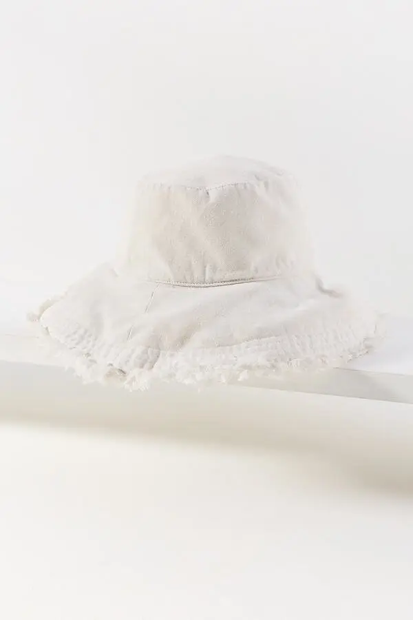 Anthropologie Frayed Sun Hat - Ivory