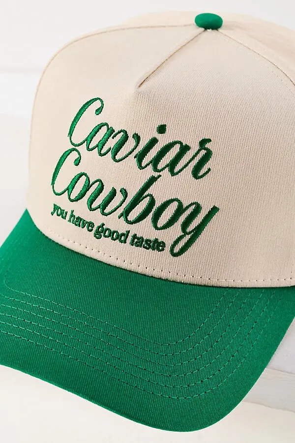 Anthropologie Eleven Eleven Caviar Cowboy Trucker Hat - Green