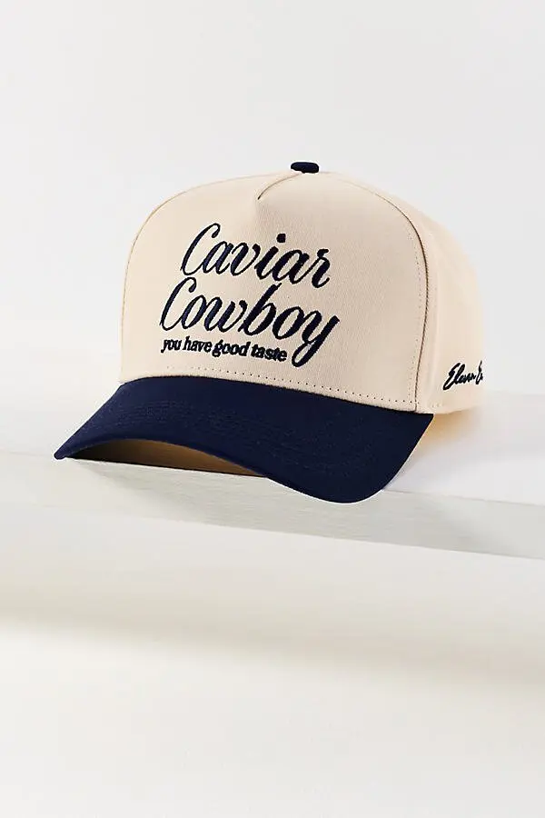 Anthropologie Eleven Eleven Caviar Cowboy Trucker Hat - Navy