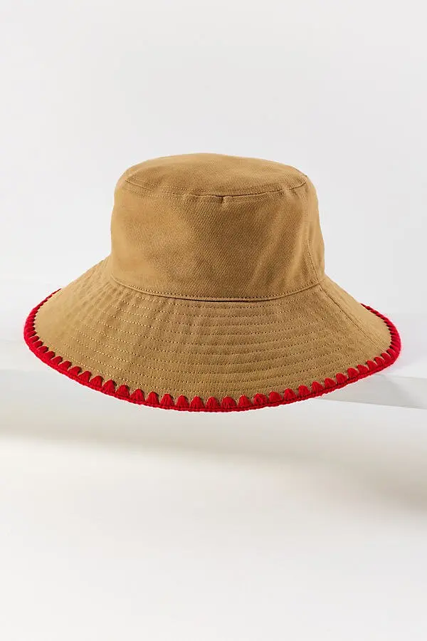 Anthropologie Whipstitch Bucket Hat - Neutral