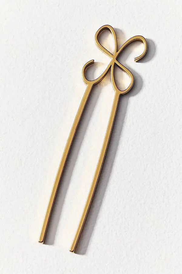 Maeve Logo Hair Pin - Gold