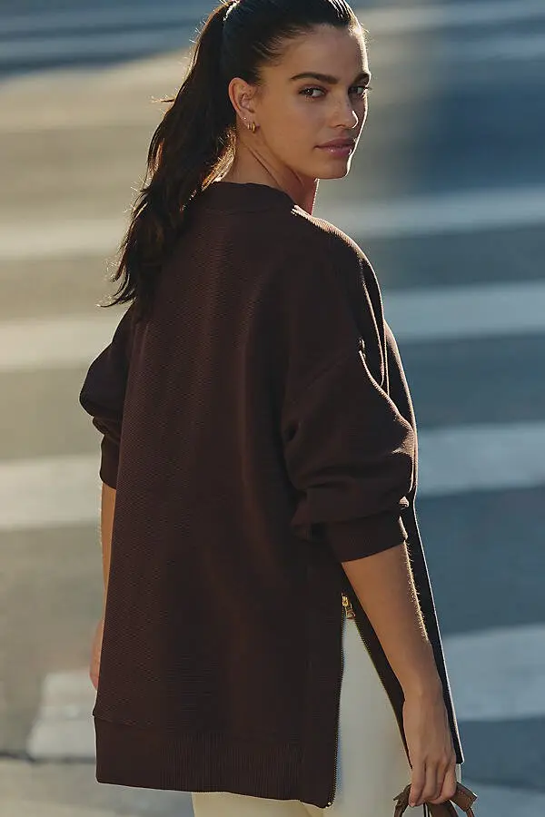 Varley Mae Boyfriend Pullover - Brown