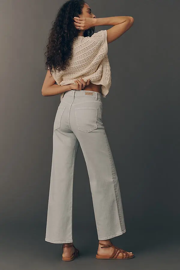 LE JEAN Column High-rise Wide-leg Jeans - Minty