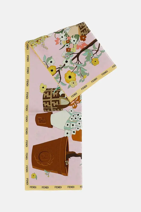 Fendi Gardening Print Foulard - Multicolor