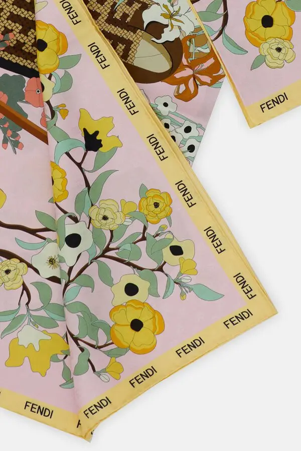 Fendi Gardening Print Foulard - Multicolor