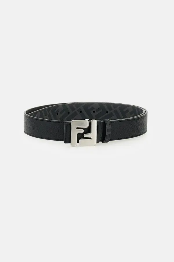 Fendi Ff Reversible Belt - Nero