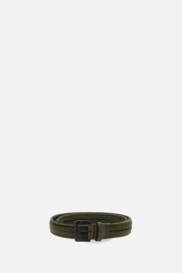 C.P. COMPANY Braided Cotton Belt - Green
