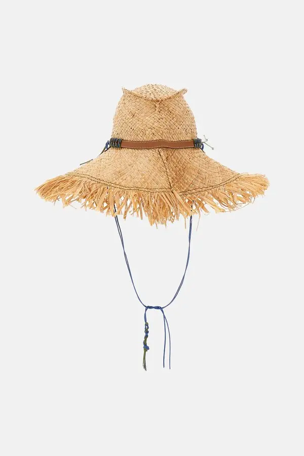 CUBA LAB Patrizia Fabri Raffia Hat - Beige