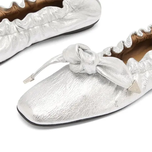 Toga Metallic Leather Ballet Flats