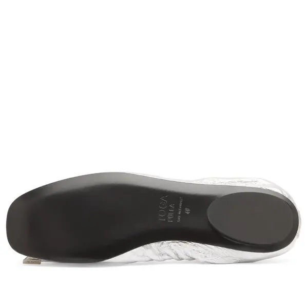 Toga Metallic Leather Ballet Flats