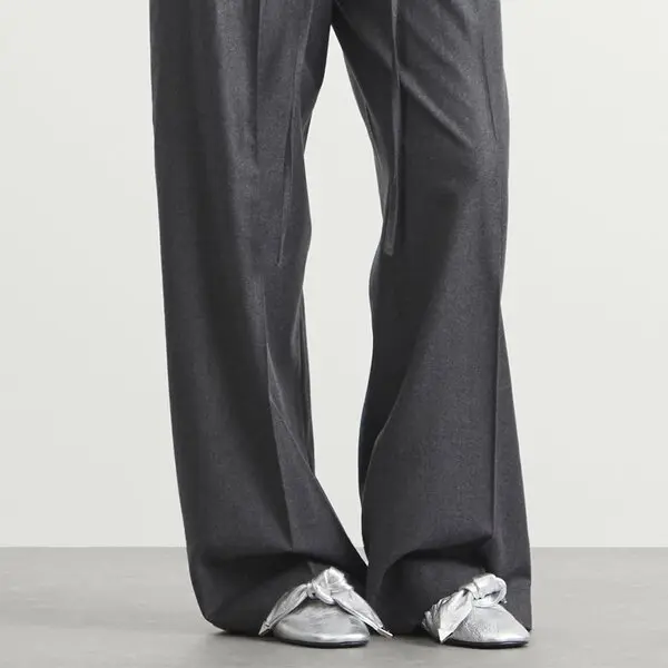 Toga Metallic Leather Ballet Flats
