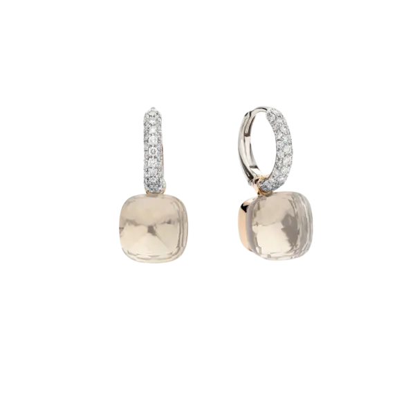 Pomellato Nudo Classic Topaz And Diamond Earrings - White