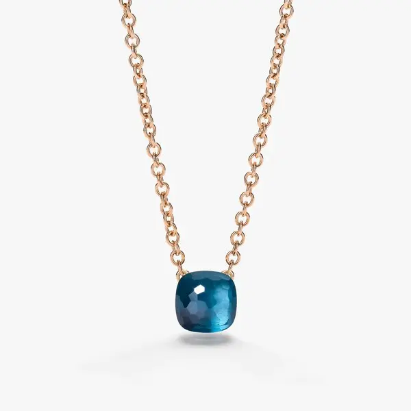 Pomellato Nudo Petit Necklace With London Topaz Pendant - Blue