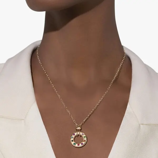 Pomellato Iconica Reversible Necklace With Gemstone Pendant