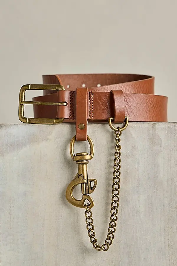 Free People We The Free Prescott Belt Keychain - Cognac
