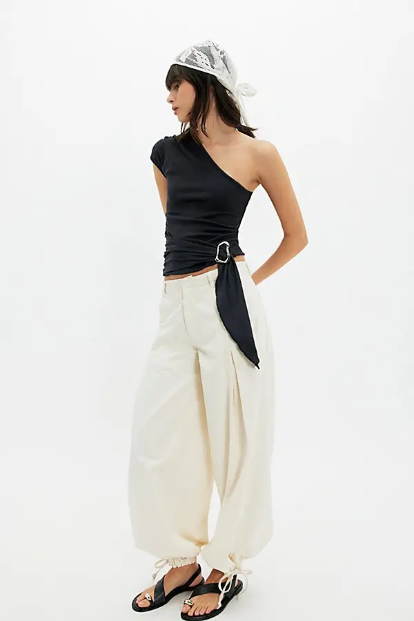 Free People Venetia One-shoulder Top - Black