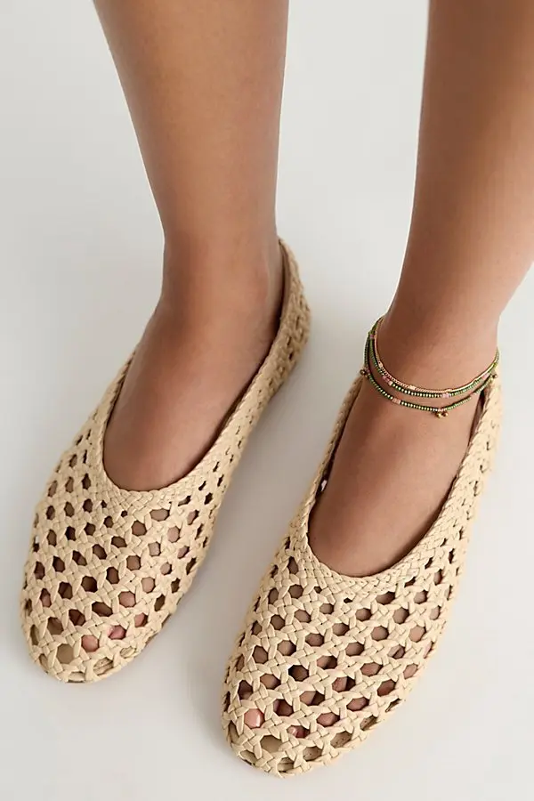 Sam Edelman Shira Woven Flats - Ivory