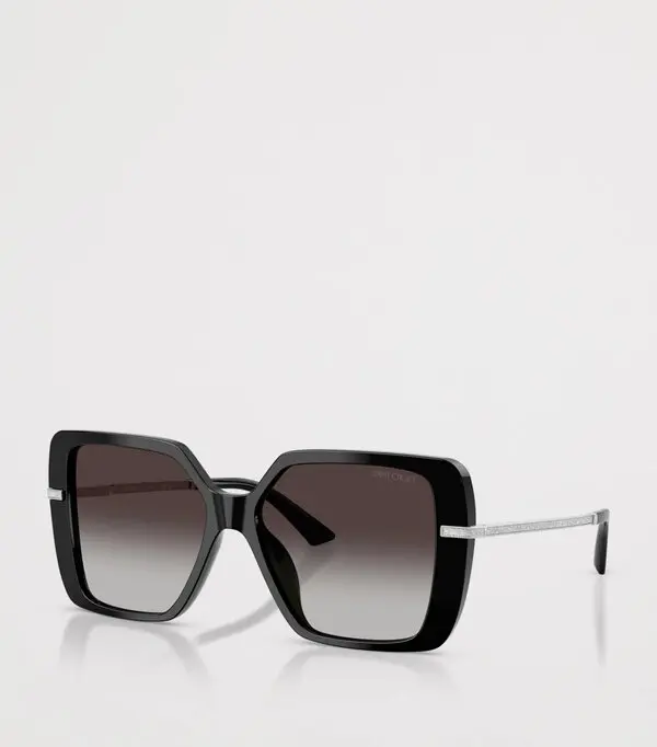 JIMMY CHOO Square Sunglasses - Black