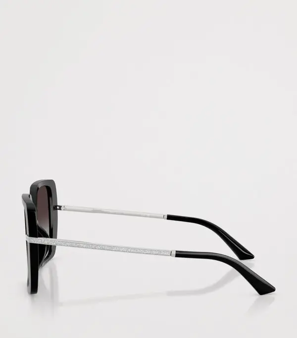 JIMMY CHOO Square Sunglasses - Black