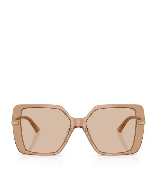 JIMMY CHOO Square Sunglasses - Brown