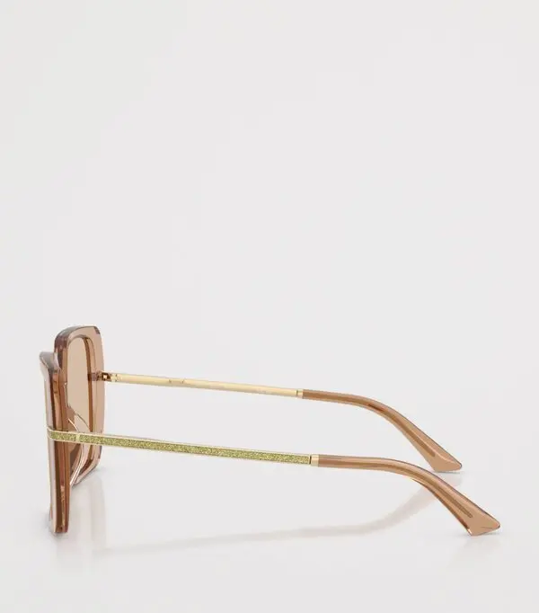 JIMMY CHOO Square Sunglasses - Brown